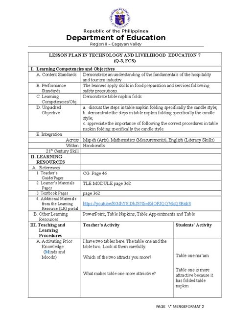 Tle7 Demo Dtot It Is A Classroom Observation Tool In Tle Department