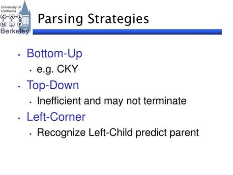 Ppt Left Corner Grammar Transform And Incremental Parsing Powerpoint