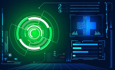 抽象技術 Ui 未來概念介面全息圖元素數位資料圖通信計算和圈子百分比科技未來設計背景的生命力創新向量圖形及更多人工造的圖片 人工造的