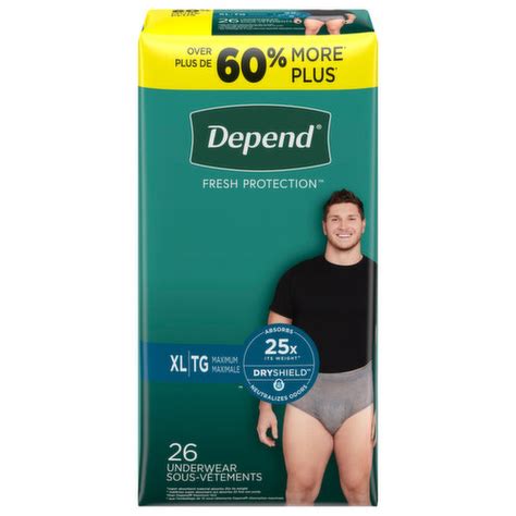 Depend Underwear Maximum Extra Large Brookshires
