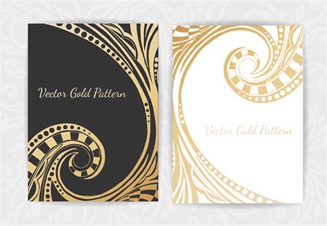 브로셔 전단지 로고 배너에 대한 검은 색과 금색 디자인 템플릿의 집합입니다 추상 현대 배경 0명에 대한 스톡 벡터 아트 및 기타 이미지 Istock