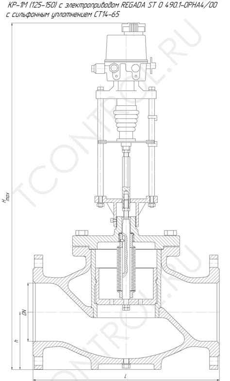 Клапан регулирующий КР 1М с электроприводом Regada