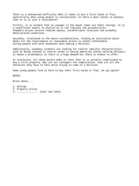 Essay B2 Example Pdf