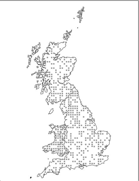 Locations Of Km Km Cs Squares Surveyed In Download Scientific Diagram