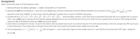 Solved Write A Script Which Does All Of The Following In Chegg