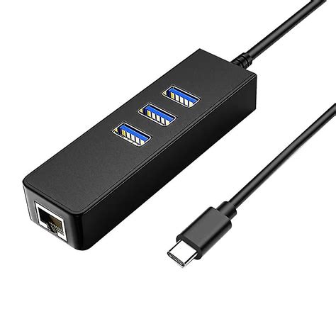Usb Ethernet With 3 Port Usb Hub 3 0 Rj45 Lan Network Card Usb To