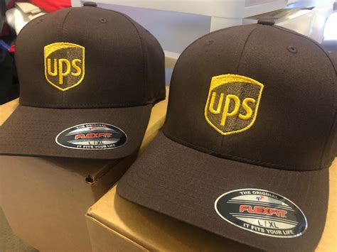 Ups Cap Flex Fit Embroidered Etsy