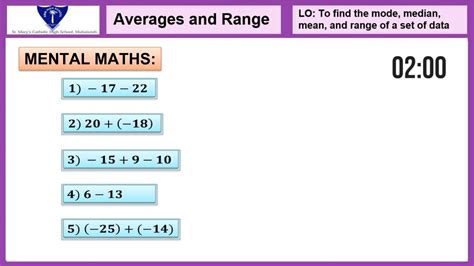 Averages And Range 1 Pptx
