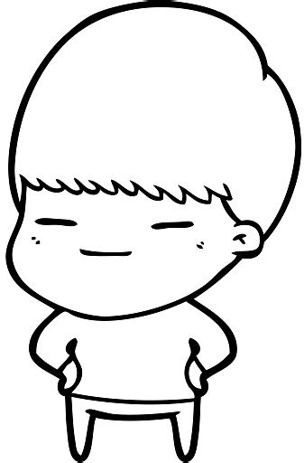 말풍선이 있는 의기양양한 남자아이 낙서 드로잉에 대한 스톡 벡터 아트 및 기타 이미지 낙서 드로잉 등장인물 만화 Istock