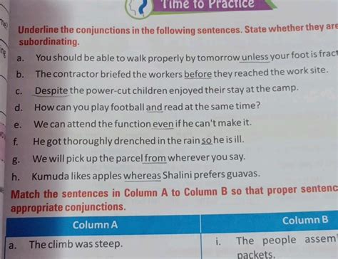 Underline The Conjunctions In The Following Studyx