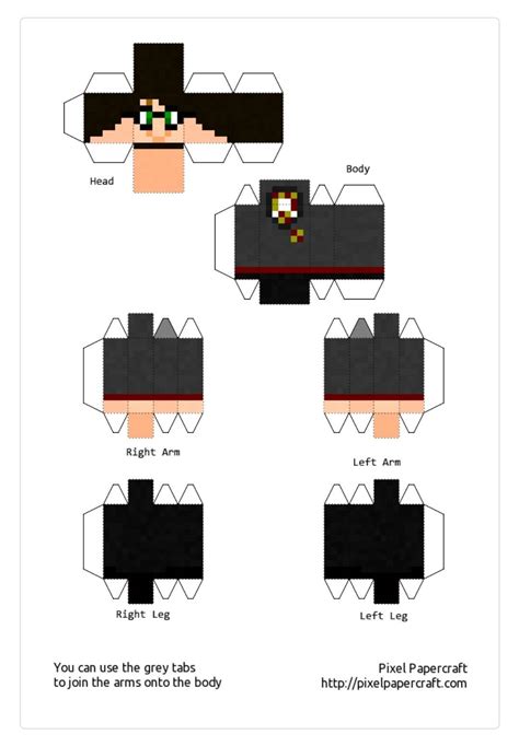 Harry Potter Harry Potter Minecraft Paper Toys Paper Crafts Boku No