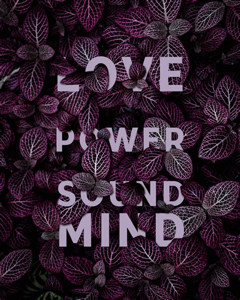 Power Love Sound Mind Digital Print Phone Lock Screen Etsy