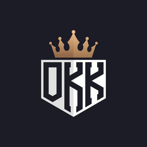 Premium Vector Luxury Okk Logo With Crown Elegant Initials Okk Letter