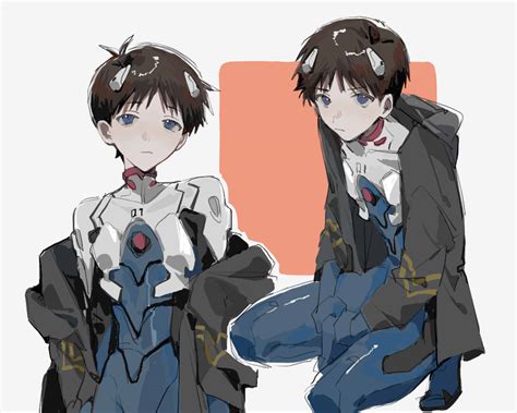 Ikari Shinji Neon Genesis Evangelion Drawn By Mogutofuoes Danbooru