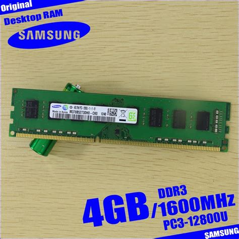 Samsung 4G 4GB DDR3 2RX8 PC3 12800U DDR3 1600MHZ PC Computer Desktop RAM Desktop Memory 4G PC3