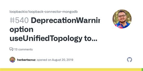 Deprecationwarning Option Useunifiedtopology To Nnect