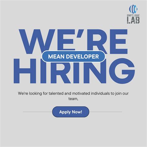 Swift Logic Lab On Linkedin Hiring Mean Hiring Meandeveloper