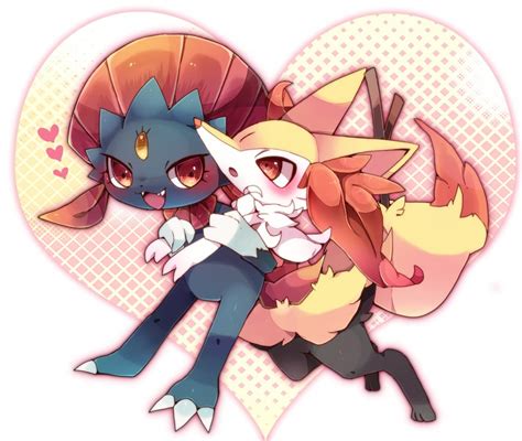 Braixen And Weavile Pokemon Drawn By Shira Sirairo116 Danbooru