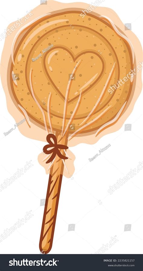 Korean Dalgona Candy Heart Shape Wrap Stock Vector Royalty Free