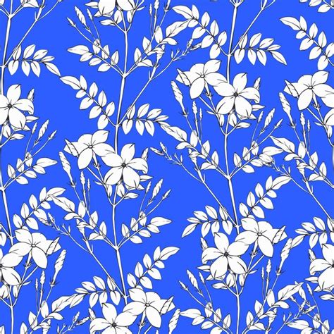 Premium Vector Cute Bright Flowers Decorative Seamless Pattern