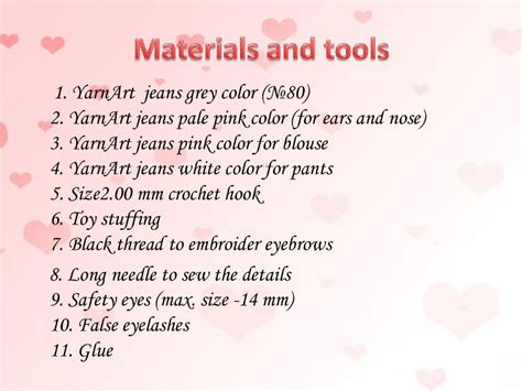 English Crochet Pattern Mice Nyusya And Artem