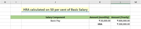 efficient hra calculation in excel a step by step guide