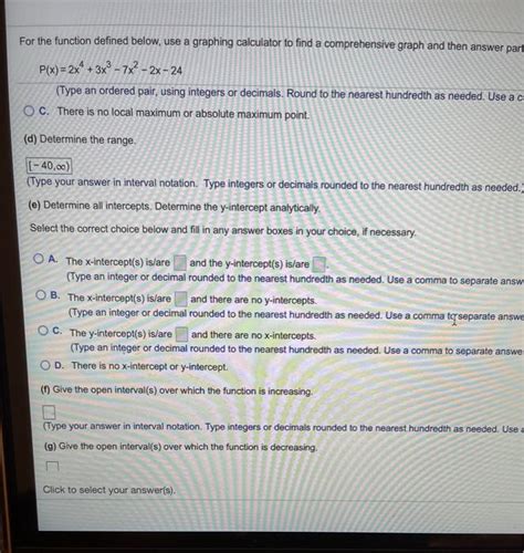 Solved For The Function Defined Below Use A Graphing