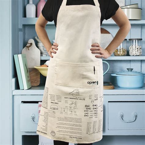 Baking Apron Guide Printed Upside Down Read While You Cook