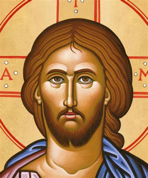 An Icon Of Jesus Christ Is Depicted In This Painting