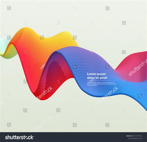 D Wavy Background Array Dynamic Emitted Stock Vector Royalty Free Shutterstock