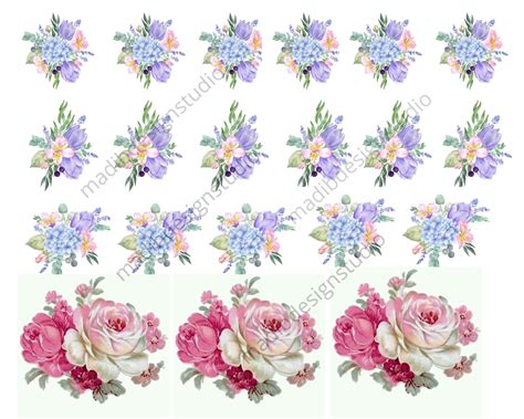 Decoupage Rose Paper Png File Rice Paper Digital Decoupage Design