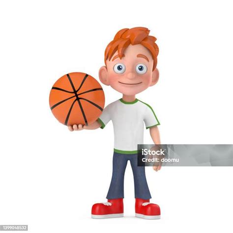 만화 어린 소년 십대 사람 캐릭터 마스코트 농구 공 3d 렌더링 가죽에 대한 스톡 사진 및 기타 이미지 가죽 경쟁 교육 Istock