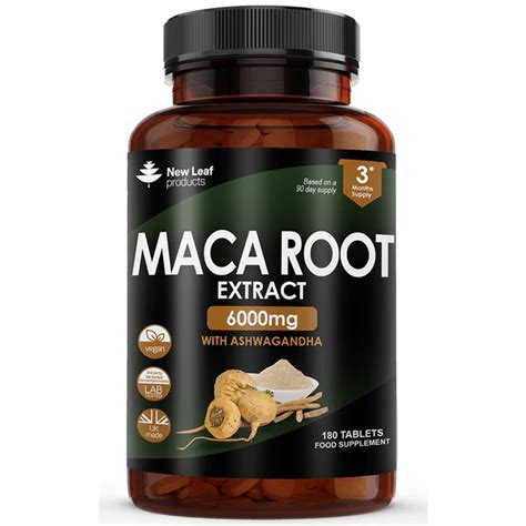 Maca Root Capsules With Ashwagandha Herbs For Health