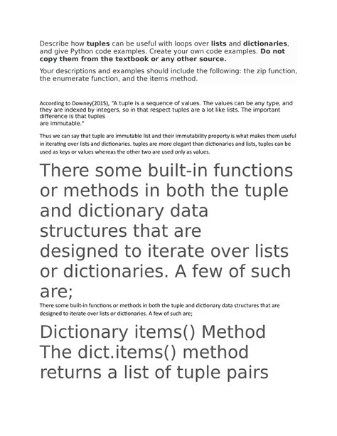 Python Programming Lecture Notes Cs 1101 Unit 7 Describe How Tuples