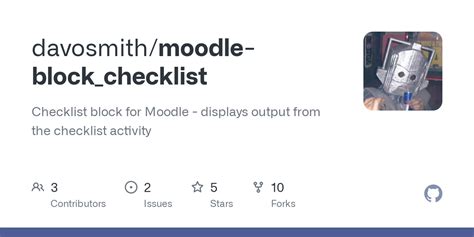 github davosmith moodle block checklist checklist block for moodle