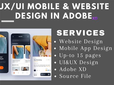 uiux design on both mobile and website in adobe upwork