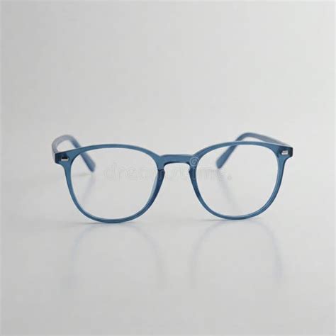 Blue Eyeglasses Isolated On A White Background 3d Render Stock