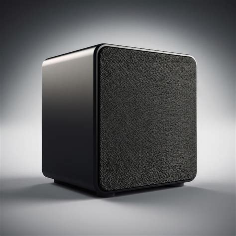 Premium Ai Image Black Speaker On A Gray Background