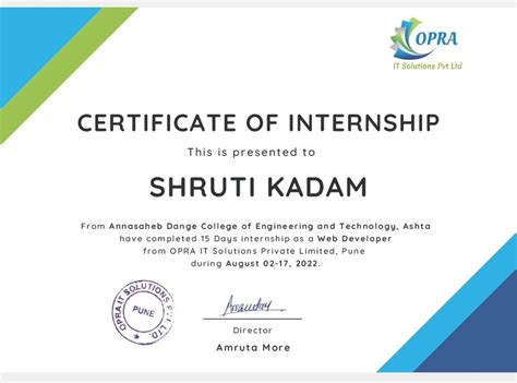 Shruti Kadam On Linkedin Connections Webdeveloper Internship