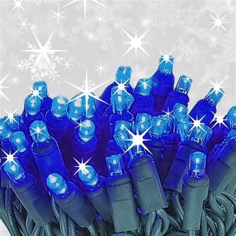 5mm Led Strobe Lights Superspark Blue Strobe Light String 50 Bulbs