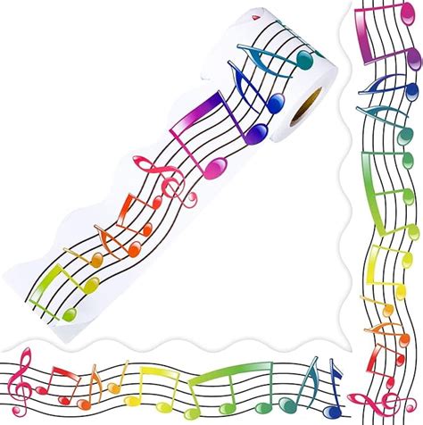 Whaline 66ft Musical Notes Bulletin Board Borders Colorful Musical Note