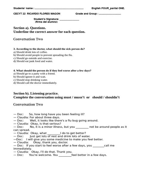 Test Partial 1 English 4 Pdf