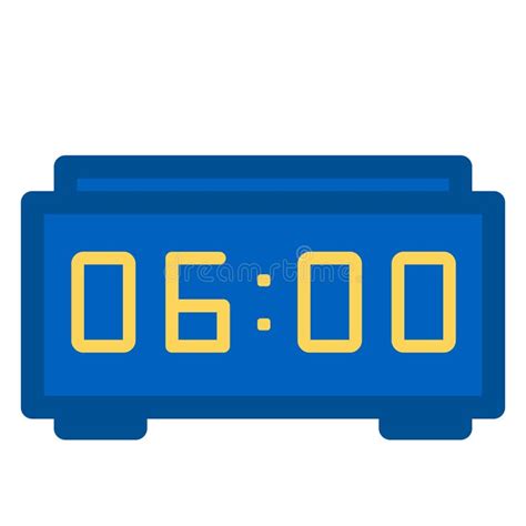 Digital Timer Icon Electronic Watch Display Stock Vector Illustration