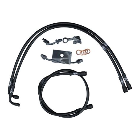 Softail Steel Braided Brake Line Kits For Abs Lyndall Brakes
