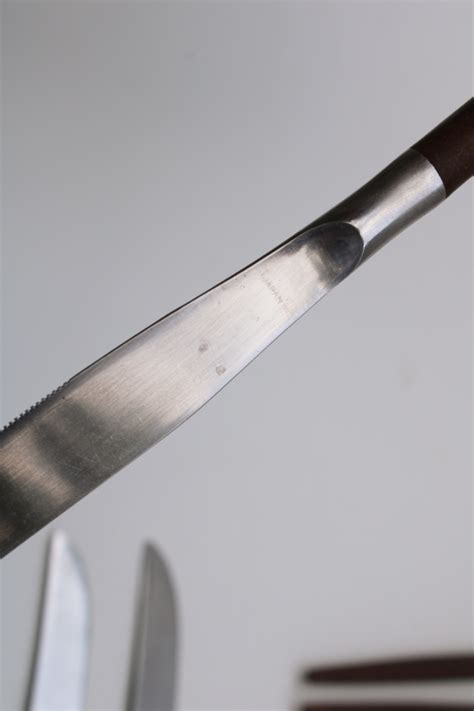 Mod Vintage Ekco Eterna Canoe Muffin Stainless Flatware Rosewood Brown
