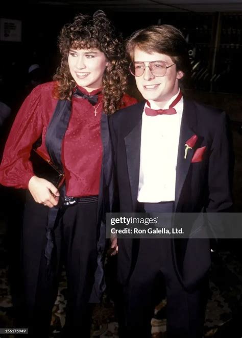 Actress Nancy Mckeon And Actor Michael J Fox Attend The American