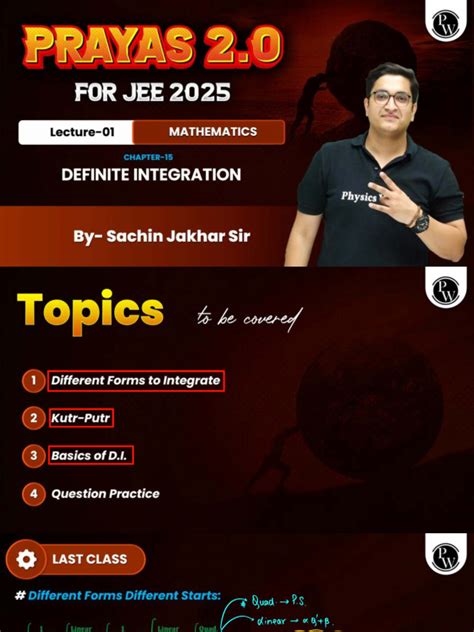 Definite Integration 01 Class Notes Pdf
