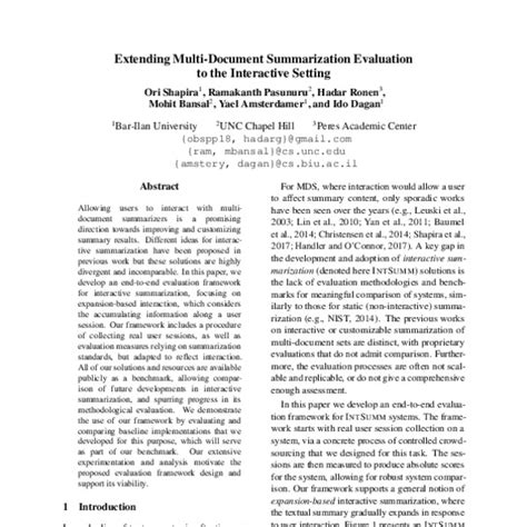 Extending Multi Document Summarization Evaluation To The Interactive