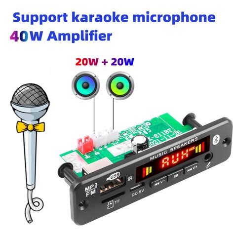 Bluetooth MP Decoder Board Module V V Audio Player WMA WAV TF USB Card Slot FM Remote