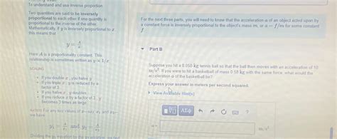 Solved To Understand And Use Inverse Proportion Two